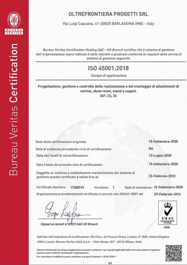 ISO 450001 - Oltrefrontiera Progetti